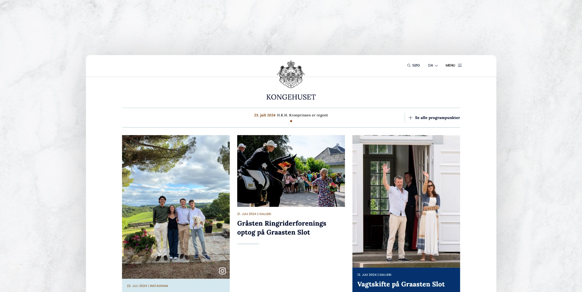 The Royal House of Denmark | Visual Identity & Website Development - Bysted